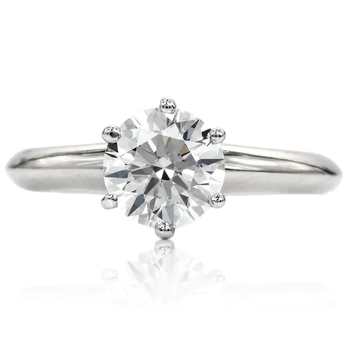 Tiffany Co. GIA Diamond Platinum Solitaire The Tiffany Engagment Ring